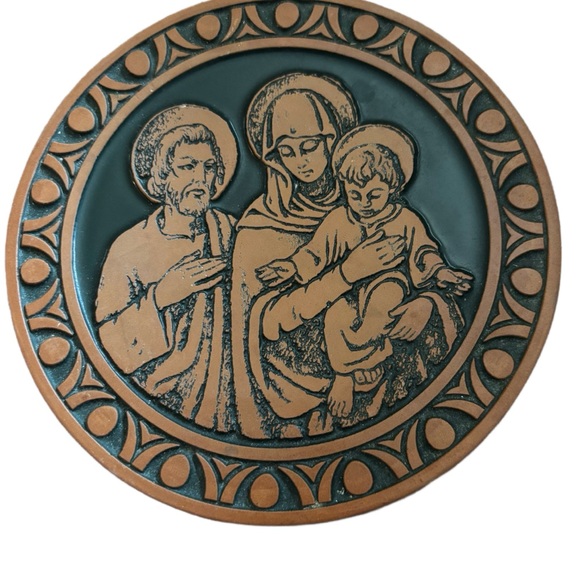 Frankcoma | Art | Frankoma Usa Pottery Trivet Mary Joseph Baby Jesus ...
